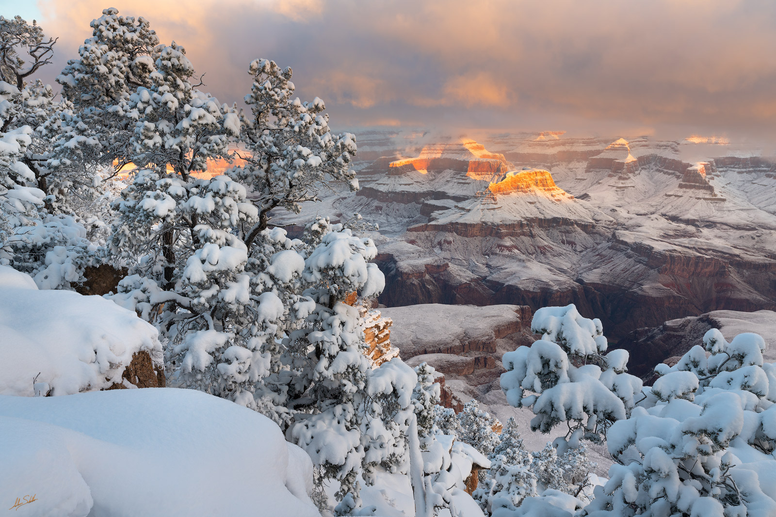 Winter Light At Grand Canyon Grand Canyon National Park Fine Art Winter Light At Grand Canyon Grand Canyon National Park Fine Art